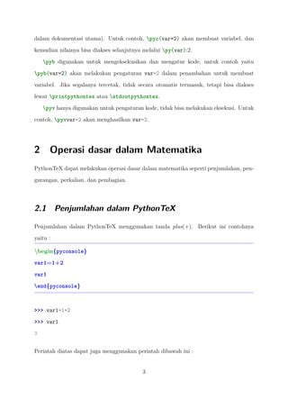 Introduction To PythonTeX PDF