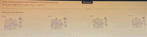 Sketch A Continuous Function F ﻿on Some Interval That