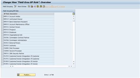 FMME SAP Tcode FPC Field Group Per Role