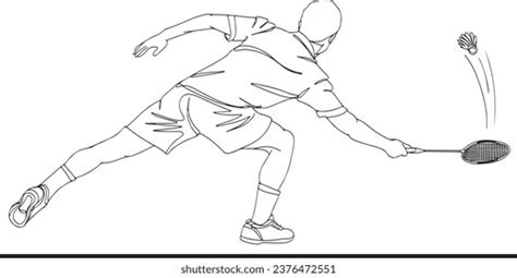 366 Single Line Draw Badminton Player Stock Vectors And Vector Art