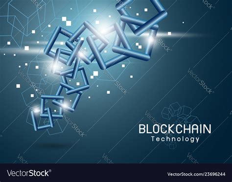 Blockchain Technology Background Royalty Free Vector Image