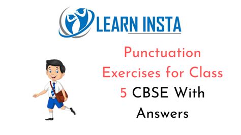 Punctuation Exercises For Class 5 Cbse With Answers Ncert Mcq