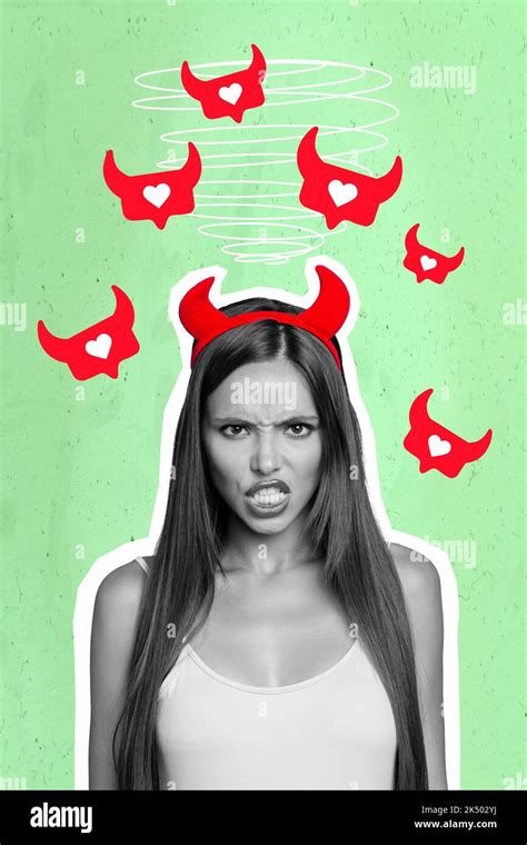 3d Retro Abstract Creative Artwork Template Collage Of Angry Irritated