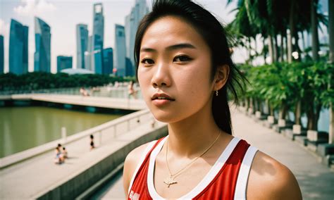 Lexica Sunny Day Dutch Angle Titlting Tanned Athletic 18 Year Old Asian Girl National