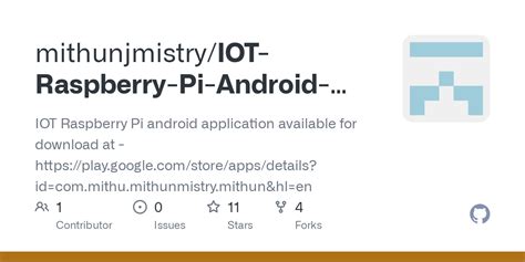 Github Mithunjmistry Iot Raspberry Pi Android App Iot Raspberry Pi Android Application