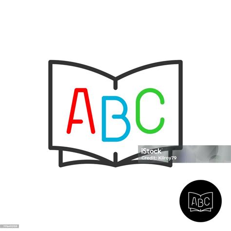 Abc 책 아이콘입니다 사전 또는 어린이 교육 기호입니다 0명에 대한 스톡 벡터 아트 및 기타 이미지 0명 교습 교육