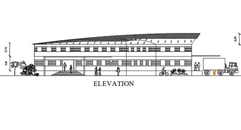 Elevation Factory Detail Dwg File Cadbull