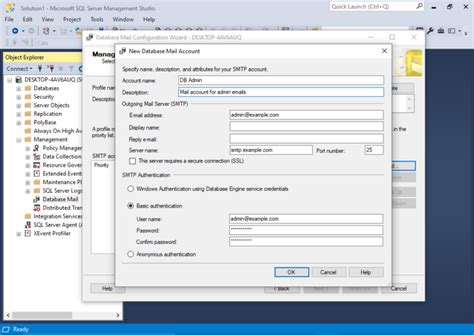 How To Setup Database Mail In Sql Server Ssms