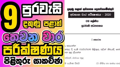 Grade 9 Civics 3rd Term Test Papers