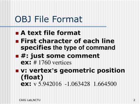 Ppt Obj File Format Powerpoint Presentation Free Download Id3347338