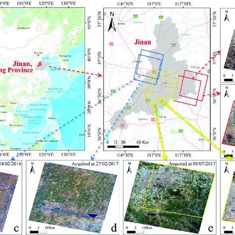 The Experimental Area And Gf1 Bi Temporal Remote Sensing Images With Download Scientific
