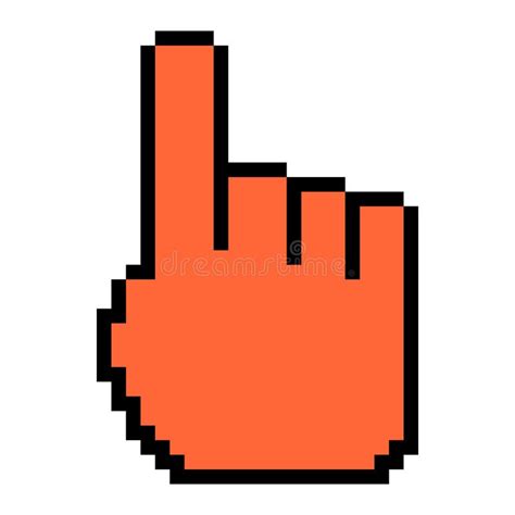 Mouse Cursor Pixel Icon Web Click Symbol Computer Pointer Vector
