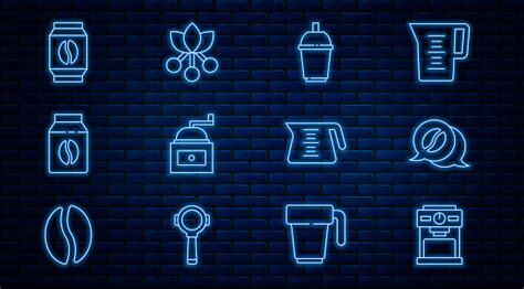 라인 커피 머신 대화 컵 투 고 수동 커피 그라인더 백 콩 냄비와 콩 분기 아이콘을 설정합니다 벡터 가방에 대한 스톡 벡터 아트 및 기타 이미지 Istock