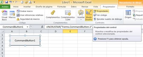 VBA Excel Crear Botones Archivo Excel