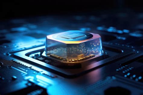 Computer Chip Concept Modern Biological Computers Generative Ai Stock