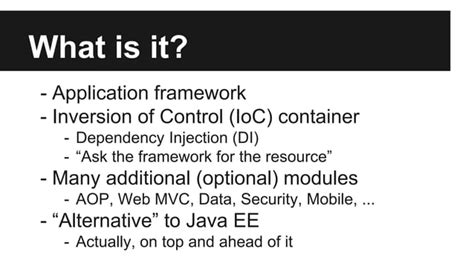 Spring Framework Essentials Ppt
