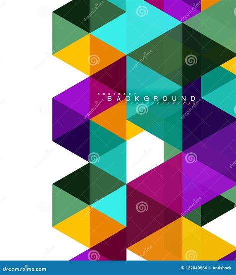 Multicolored Triangles Abstract Background Mosaic Tiles Concept Stock Vector Illustration Of