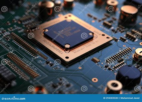 Advanced Rendering Creates A Stunningly Realistic D Pcb Representation Stock Illustration