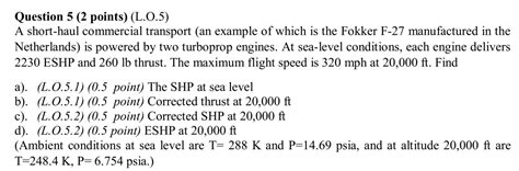solved question 5 2 points l o 5 a short haul commercial