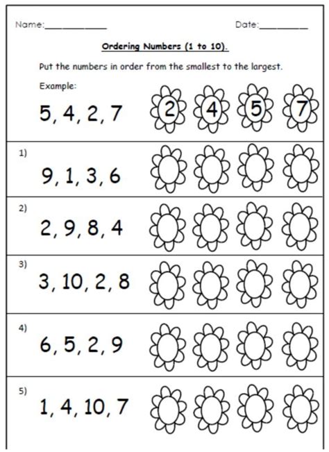 Free Number Ordering Worksheets And Cards 1 20
