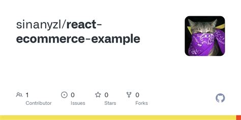 Github Sinanyzlreact Ecommerce Example