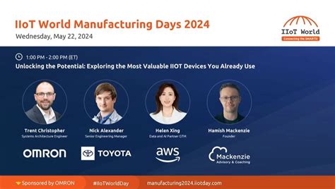 Iiot World On Linkedin Iiotworldday Sponsored Omron Iiot Iiot Industry40 Manufacturing…