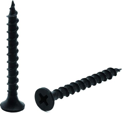 8 X 1 38 Wood Screw 50pcs Black Phosphate Coated