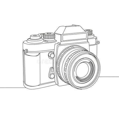Slr Camera Drawing Front And Back