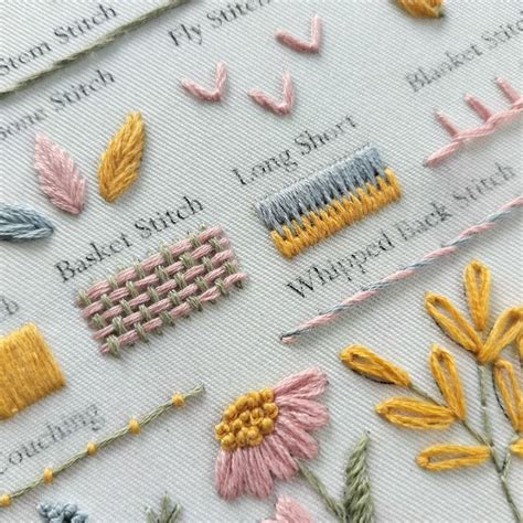 Full Beginner Embroidery Pdf Pattern Basic Embroidery Stitches