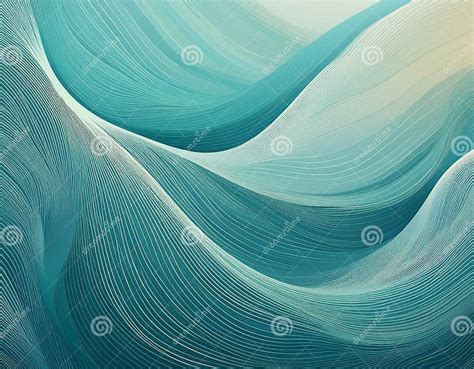 Abstract Soft Waves In Cool Tones Gentle Fluid And Calming Background With Flowing Smooth