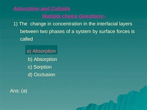 Ppt Adsorption And Colloids Dokumen Tips