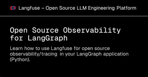Open Source Observability for LangGraph - Langfuse