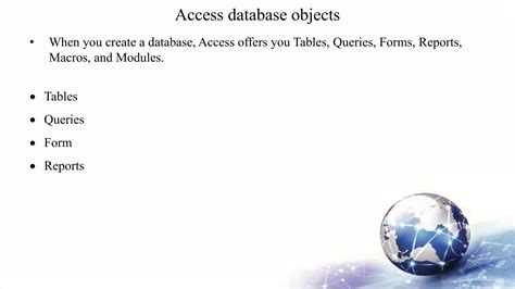Introduction To Ms Access Database PPTX Databases Computer Software And Applications