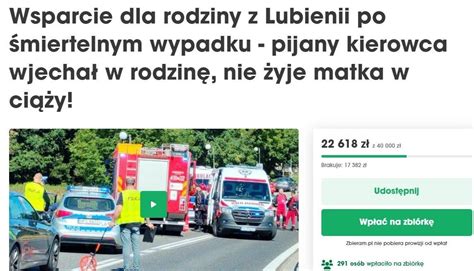 Starachowice Net Wsparcie Dla Rodziny Z Lubieni Po Miertelnym Wypadku Zbi Rka Pieni Dzy