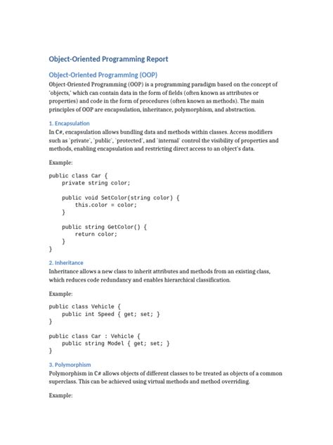 Oop Report English Formatted Pdf Computers