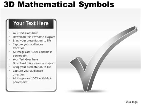 3d Mathematical Symbols Powerpoint Presentation Slides Powerpoint