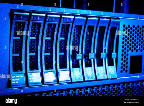 Detail Of Hard Drive Cluster In Data Center Stock Photo Alamy