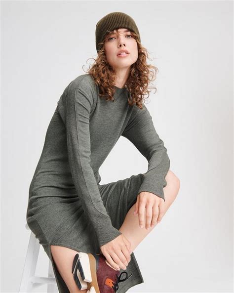 Townes Dress Heather Army Rag And Bone