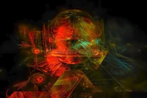 Future Fractal Dark Curve Bright Chaos Render Decoration Effect Overlay Luminous Illustration