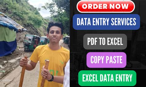 do data entry copy paste typing pdf to excel typing by