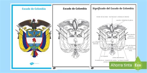 Escudo De Colombia Para Dibujar Y Su Significado Twinkl