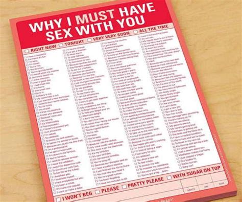 Why I Must Have Sex With You Checklist Novelty Gift Ideas