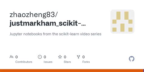 Github Zhaozheng83 Justmarkham Scikit Learn Videos Jupyter Notebooks From The Scikit Learn