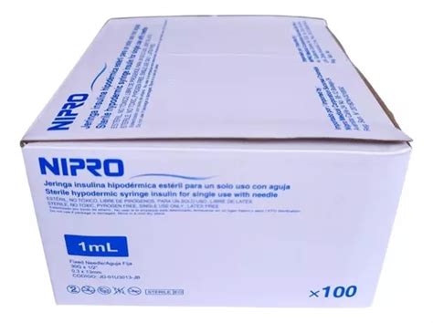 Jeringa Plástica Nipro De 1ml X 30g X 12 Caja X 100 Und
