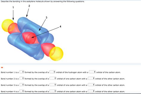 Solved Describe The Bonding In The Acetylene Molecule Shown