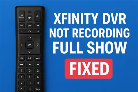 Xfinity Dvr Not Recording Full Show Fixed Gear Probe