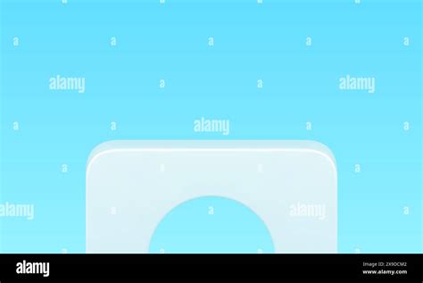 Stage Platform Smooth Angled Rectangular Pedestal With Arch 3d Decor Element Realistic Vector