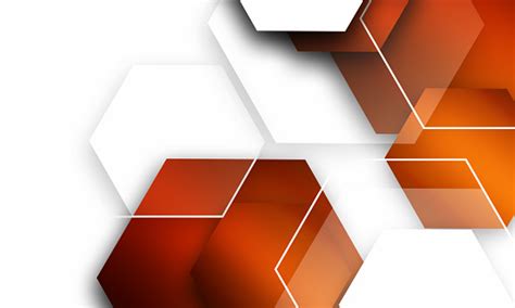 추상 기하학적 배경입니다 템플릿 브로셔 디자인 오렌지 육각형 모양 0명에 대한 스톡 사진 및 기타 이미지 0명 2021년