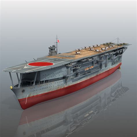 Japanese Aircraft Carrier Kaga 3d Max