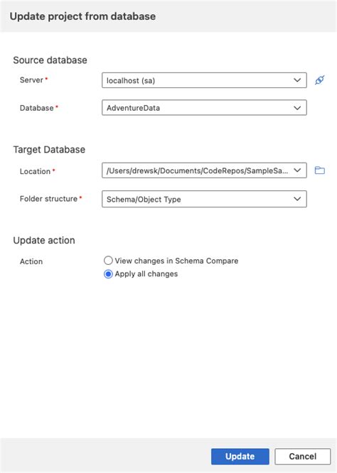 Start From An Existing Database Sql Server Microsoft Learn
